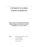 Prevalence of exercise induced bronchospan in urban school children in ...